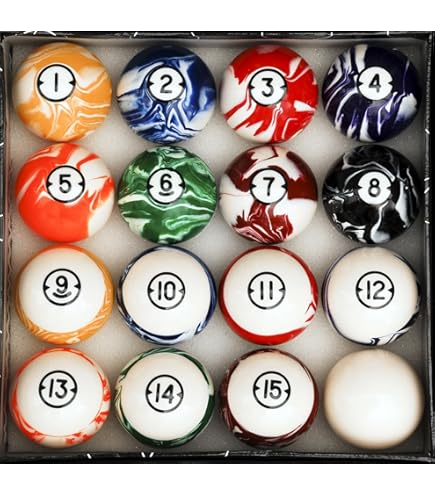 clear marble pool balls