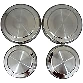 4pc STAINLESS STEEL GAS ELECTRIC COOKER OVEN HOB BURNER COVERS RINGS ...