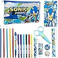 SONIC THE HEDGEHOG Pencil Case and Stationery Set School Supplies Gifts ...