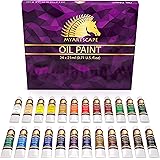 Oil Paint Set - 21ml x 12 Tubes - Artists Quality Art Paints - Oil ...
