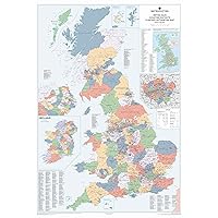 UK Wall Map –Laminated Large Map - Counties, District and Unitary ...