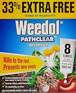 Weedol 011005 Pathclear Weedkiller Liquid Concentrate, 6 + 2 Tubes ...