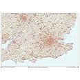 South East England - Postcode District Wall Map-Plastic Coated : Amazon ...