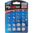 HYCELL Alkaline & Lithium Button Cells [Assorted Multipack of 24] Incl ...
