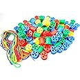 100 Cotton Reels & Threading Laces - Early Learning Fun Count ...
