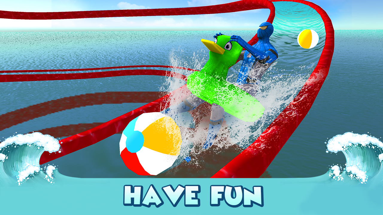 Water Slide Park Aqua Stuntman Superhero Race Adventurous Simulator ...