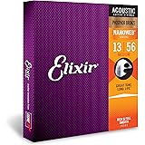 Elixir 11102 Strings 80/20 Bronze Acoustic Guitar Strings w NANOWEB ...