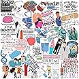 CodersParadise Pack of 62 Stickers for Doctor - Laptop Sticker for ...