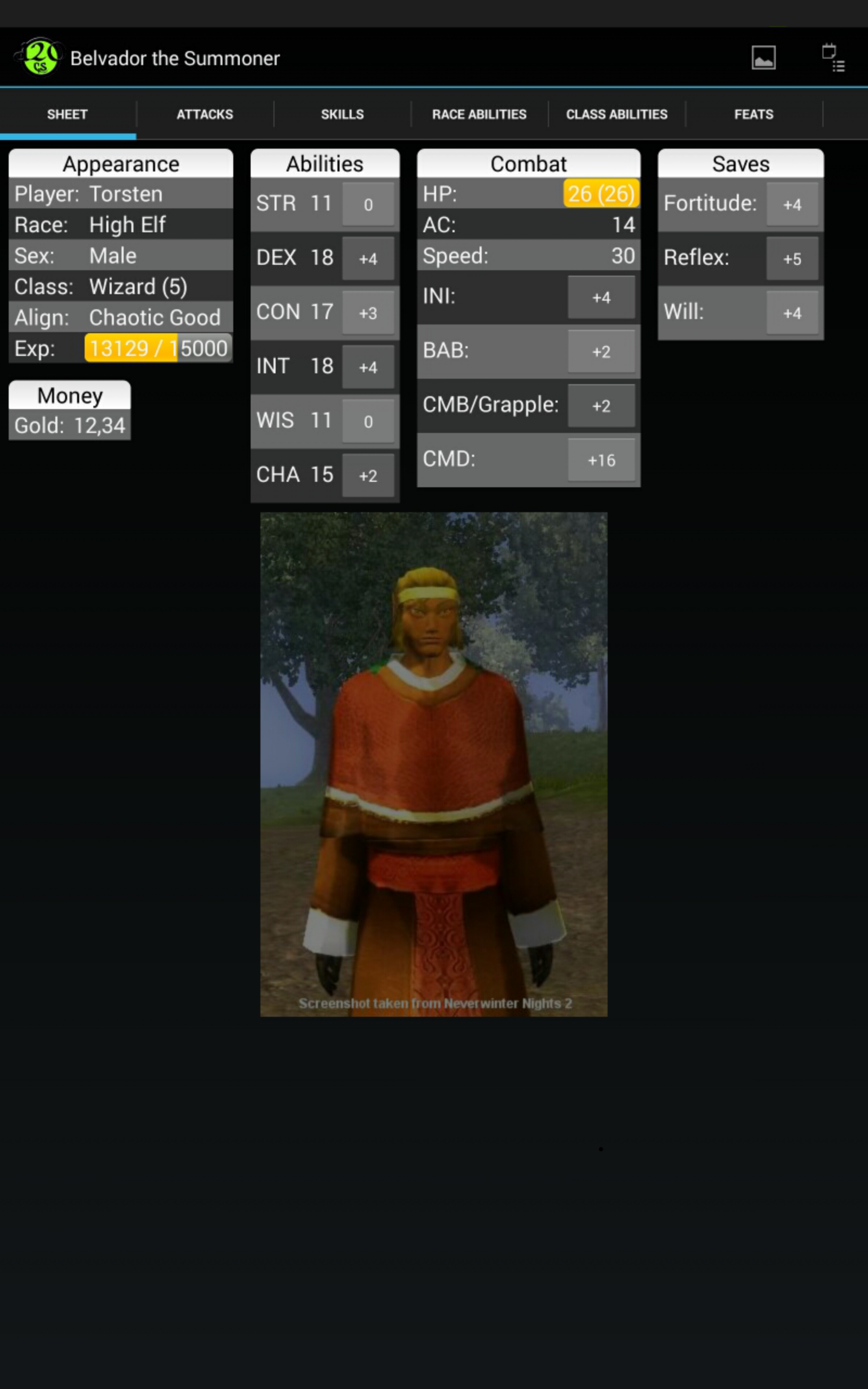 d20 Character Sheet : Amazon.co.uk: Apps & Games