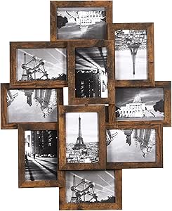 SONGMICS Collage Picture Frames for 10 Photos in 10 x 15 cm, Assembly ...