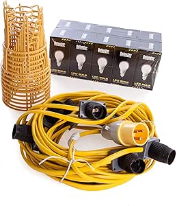 Rhino 22m LED ES Festoon Kit 110V 100W : Amazon.co.uk: Business ...