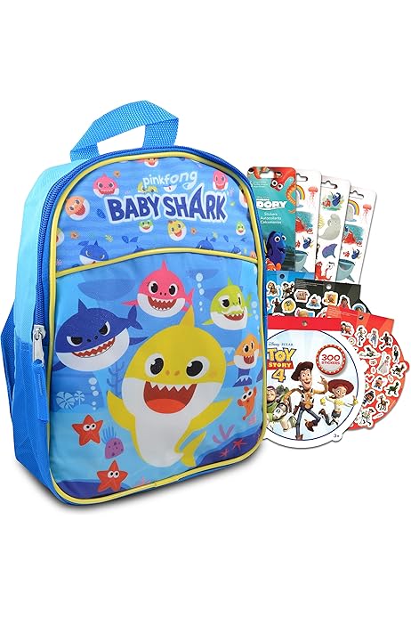 Baby Shark Piece Backpack Set For Kids, Kindergarten Schoolbag With ...
