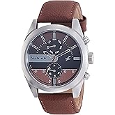 Fastrack Men All Nighters Quartz Multifunction Black Dial Leather Strap ...