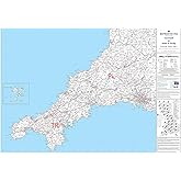 Postcode Sector Map 1 - Cornwall And Scilly Isles Wall Map - Laminated ...