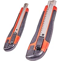 Amtech S0150 2pc Snap-Off Blade Disposable Retractable Knife Set, Craft ...