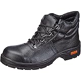 Tiger Men's High Ankle Leopard Steel Leather Toe Safety Shoes (Size 8 ...