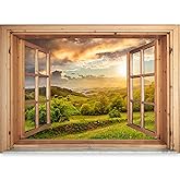 murando - 3D WANDILLUSION 140x100 cm - Wandbild Fototapete Poster XXL Fensterblick Vlies ...