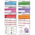 EKG Buddy's 5 Card EKG Interpretation Badge Set - Doubled Sided Nurse ...