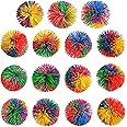 15 Packs Silicone Monkey Stringy Balls Rainbow Sensory Fidget Stringy ...