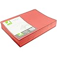 Q-Connect Square Cut Folder Lightweight 180gsm Foolscap Red (Pack of ...