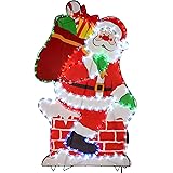 WeRChristmas Santa Rope Lights Silhouette Christmas Decoration, 41 cm ...