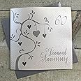 white cotton cards Diamond Wedding, Handmade 60th Card (Anniversary ...