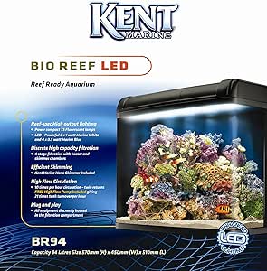 Kent Marine Bio Reef Ready LED Aquarium, 94 Litre : Amazon.co.uk: Pet ...