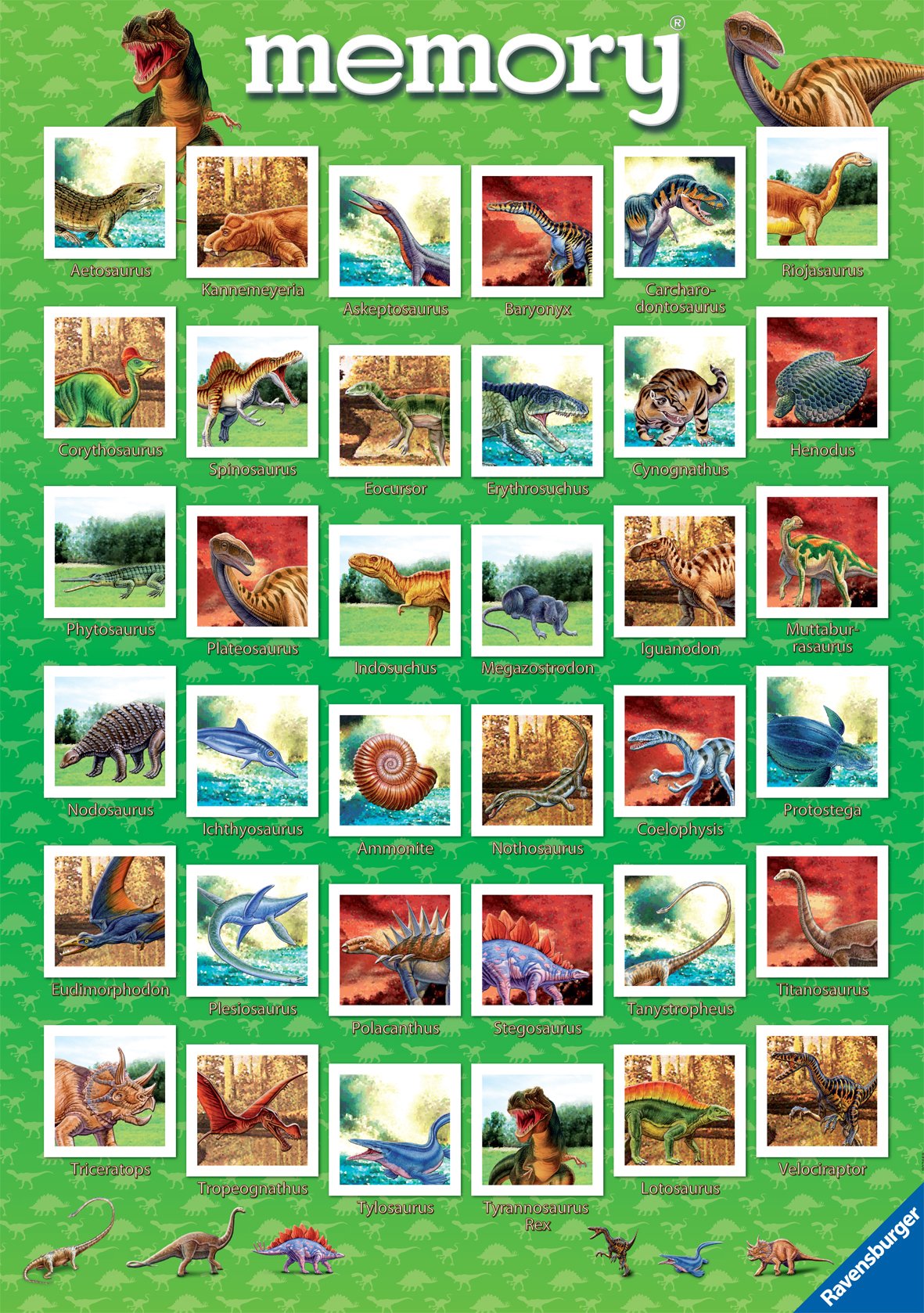 Ravensburger - Memory Dinosaurios, Juego de Mesas para Niños 4 Años ...
