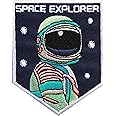 Astronaut Iron On Patch/Sew On Fancy Dress Costume Badge Spaceman Space ...