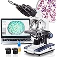 AmScope B120C-E1 40X-2500X LED Digital Binocular Compound Microscope w 3D Stage +1.3MP USB ...