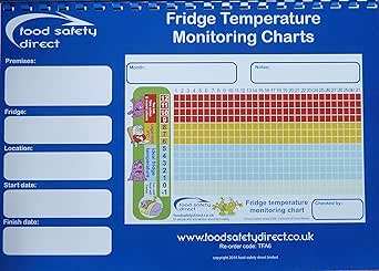 Fridge Temperature Monitoring Charts Book (A4 Size): Amazon.co.uk ...