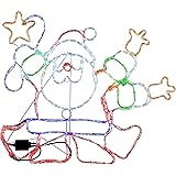WeRChristmas Santa Rope Lights Silhouette Christmas Decoration, 41 cm ...