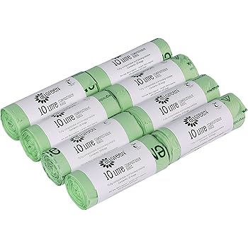 All-Green 6 Litre Biobag Compostable Kitchen Caddy Liners Food Waste ...