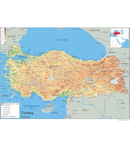 Turkey Physical Map The Mountains Map Of Turkey. | Download Scientific