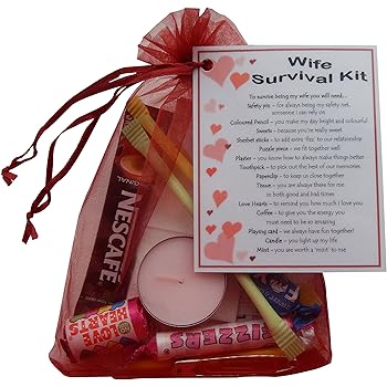 Husband Survival Kit Gift (Great novelty present for Valentines ...