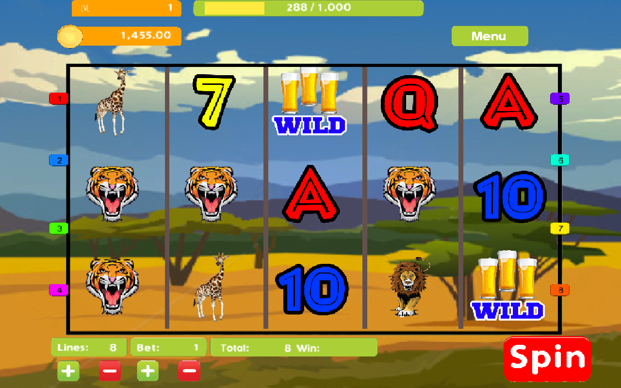 Jackpot Animal Kingdom Africa Safari Lucky Jackpot Casino Slot Machine ...