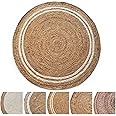 KARAT Jute Round Area Rug, 120 cm Diameter, Mumbai, Handwoven, Boho ...