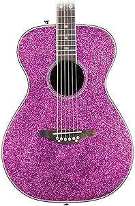 Girls Pink Sparkle Acoustic/Electric Guitar: Amazon.co.uk: Musical ...