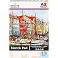 Large A2 Spiral Bound Artist Sketch Pad 130 GSM Paper 15 Sheets Acid Free Sketch Drawing Book ...
