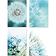 PICSonPAPER Poster 4er-Set PUSTEBLUMEN, ungerahmt DIN A4, Kunstdruck, Poster, Dekoration ...
