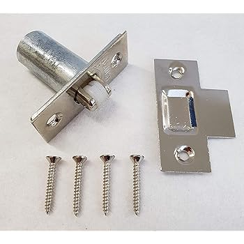 Adjustable Roller Bolt Door Catch Nickel Plated Finish: Amazon.co.uk ...