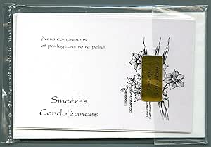 lot de 5 cartes de condoléances + enveloppes: Amazon.fr: Fournitures de ...