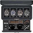ROTHWELL 4 Slot Leather Watch Box with Valet Drawer - Luxury Case ...