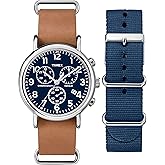 Timex Men's Weekender Chronograph 40mm Leather Watch TWC063500 : Buy ...