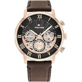 Tommy Hilfiger Quartz Multifunction Blue Dial Leather Strap Watch for ...