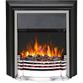Dimplex Helmsdale Optiflame Inset Electric Fire, Modern Chrome LED ...