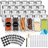GoMaihe Kryddburkar 25 set, genomskinliga förvaringsburkar med lock ...
