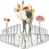 Amazon.de: Hewory Kleine Vase Glas Hochzeit Vasen Set: Vintage Blumenvase 5er Durchsichtig Deko ...