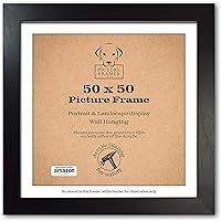 50x50cm Black Picture Frames, Black 50cm x 50cm Frame, Square Black ...