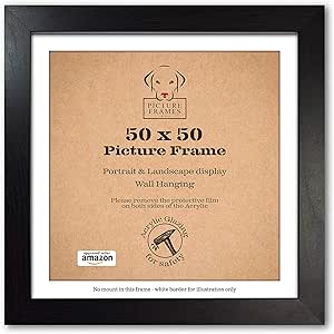50x50 Frame - Black Wooden Picture Frames, Square Picture Frames ...